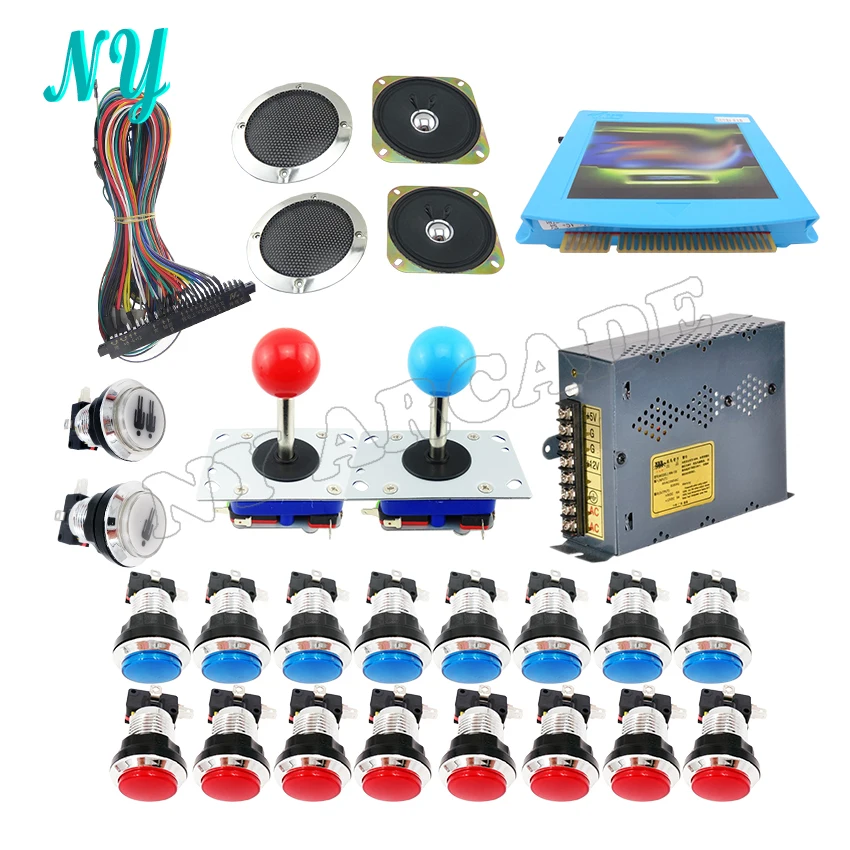 DIY KIT for 1299 in 1/815 in 1 PCB game board joystick Illuminated ...
