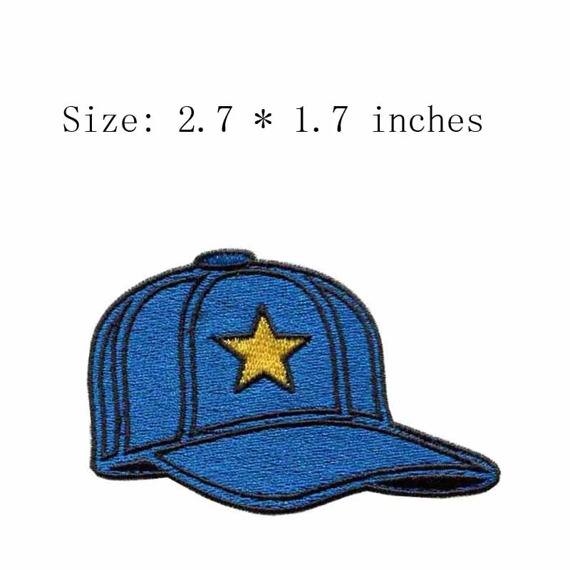Baseball cap embroidery patch 2.7"wide/Blue/cutting/stitchingwork ...