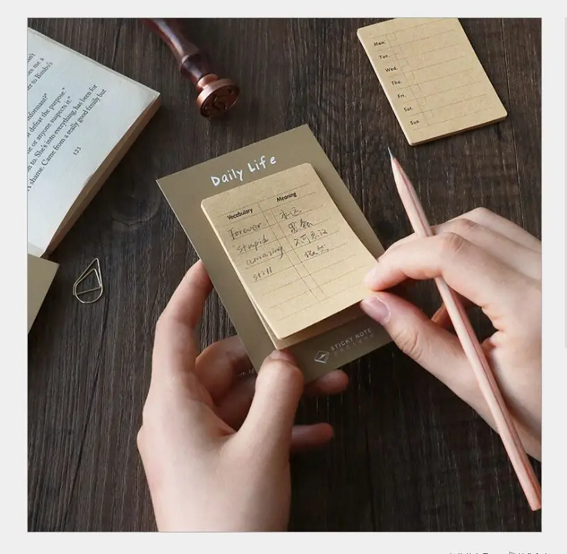 30pages/pack Kraft Daily Schedule Planning Time Management Weekly Plan ...