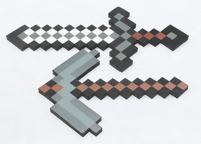 Minecraft Iron Swords Crossed