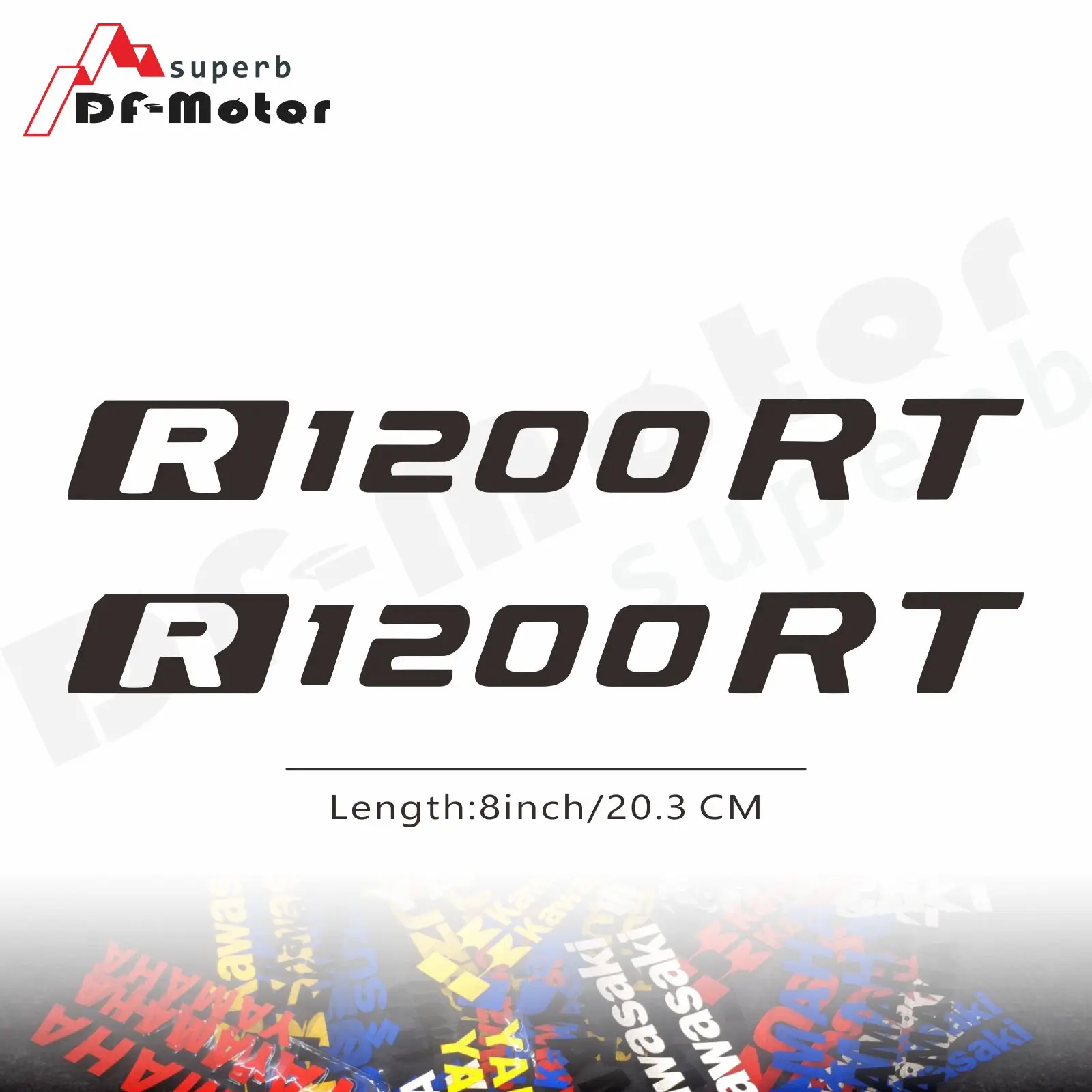 8Inch Reflective Sticker Decal Motorcycle Car Sticker Wheels Fairing ...