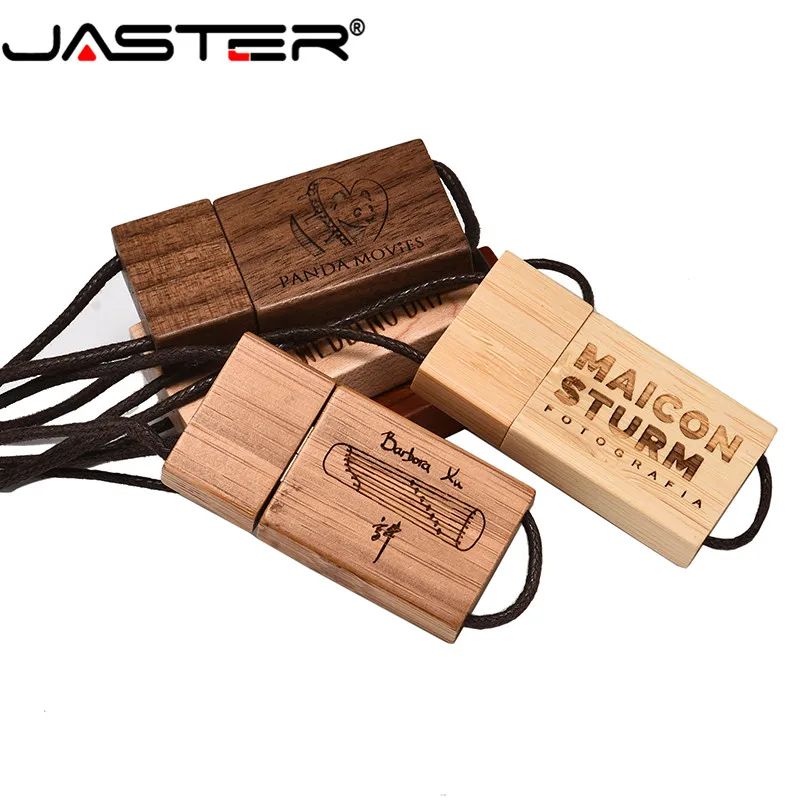 JASTER Promotion Creative Wooden Big Square with Rope USB Flash Drive ...