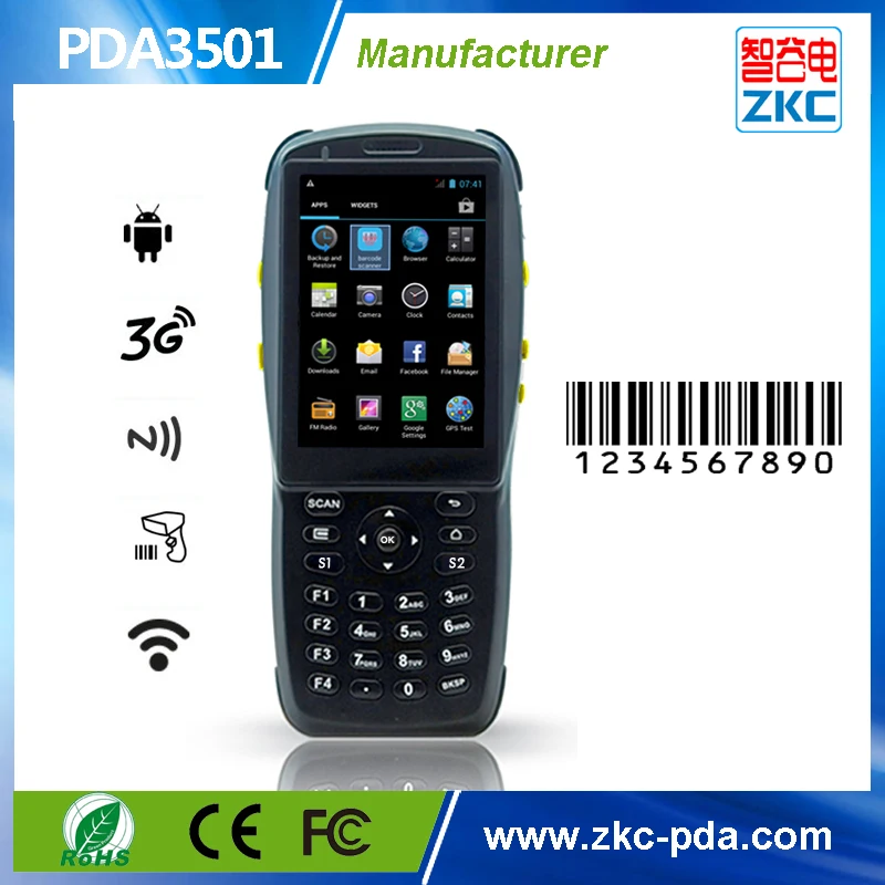 Mobile Handheld Date Terminal, Barcode Scanner Handheld Android Pda For ...