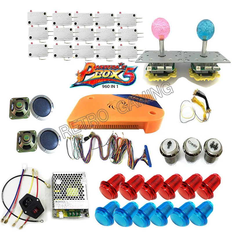 DIY Arcade parts Bundles kit With Joystick Pushbutton Microswitch ...