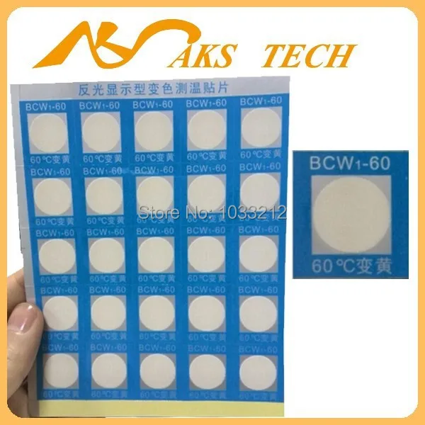 Color Changing Temperature Sticker Indicator For Light - Unknown ...