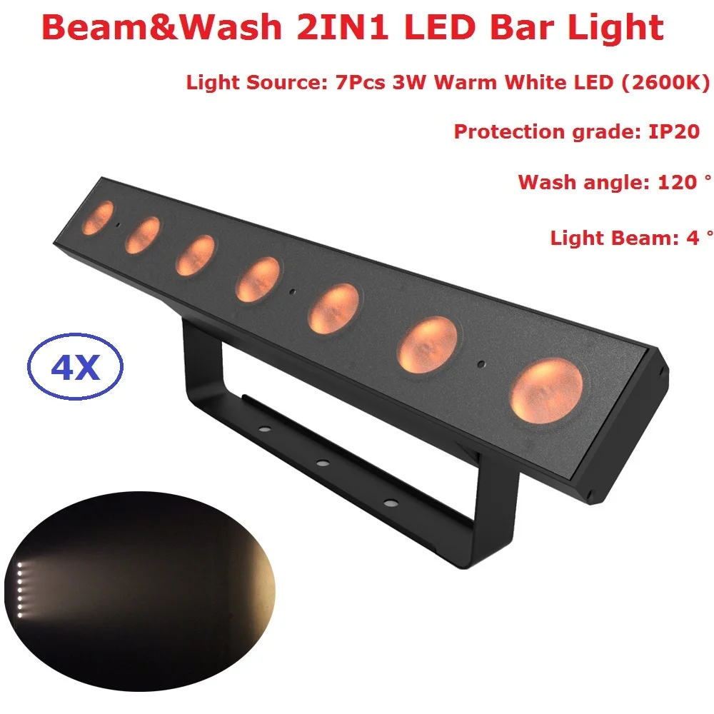 4xlot Cheap Price 7x3w Beam Wash 2in1 Professional Stage Effect Lights ...
