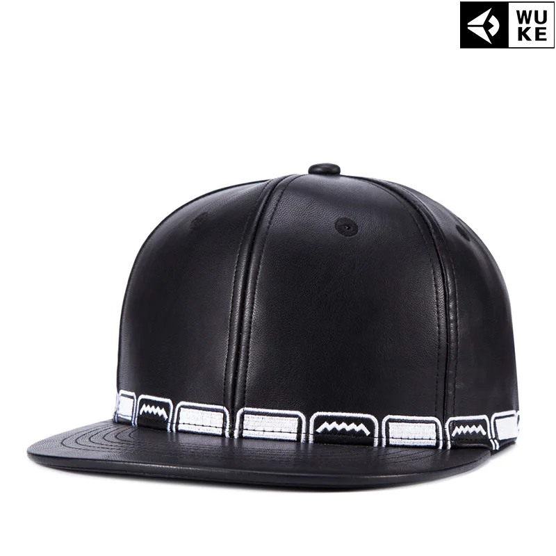 New hip hop cap male snapback baseball caps leather hat ladies rap ...