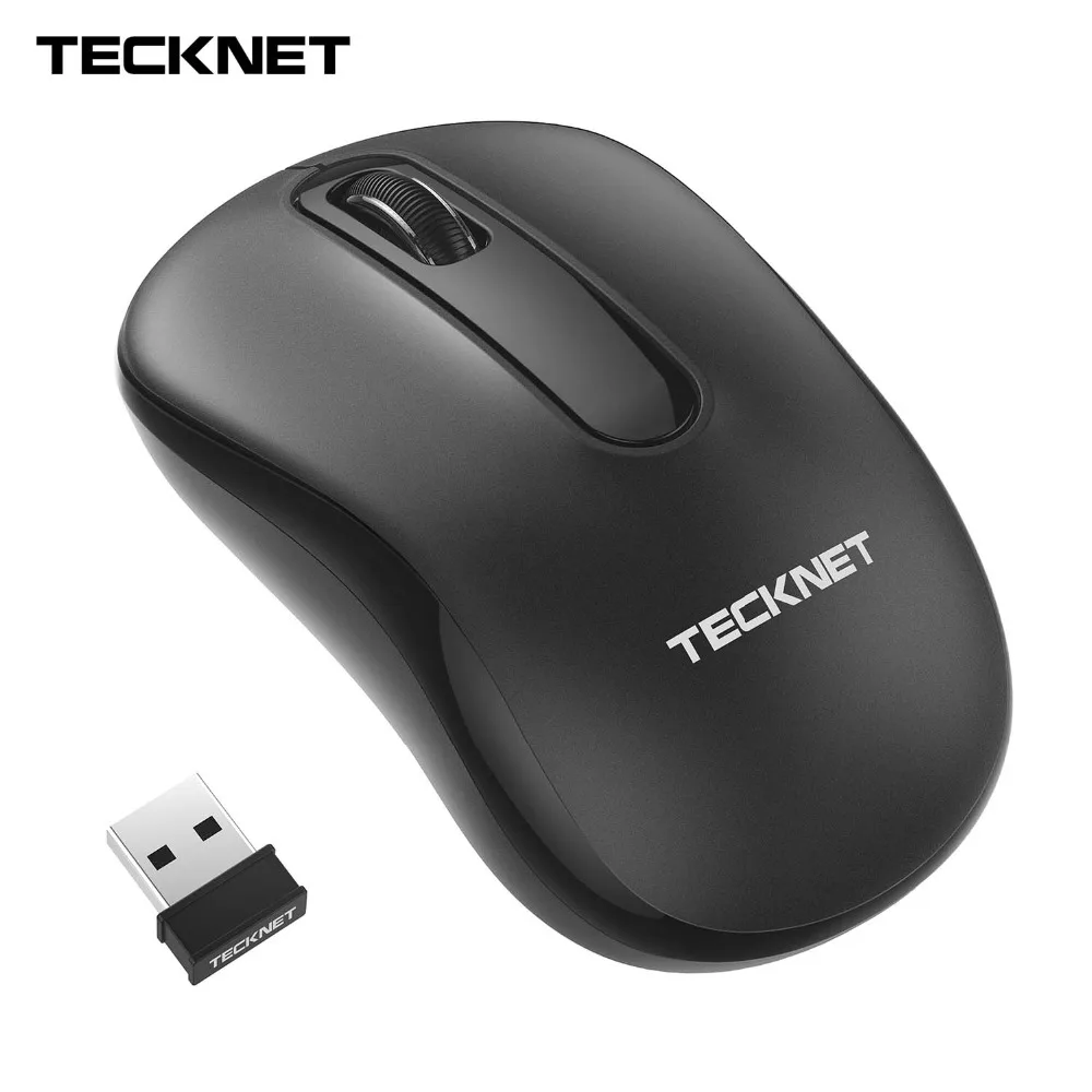 TeckNet Wireless Mouse 2.4GHz Mini Portable Optical 1600 DPI Mice Mouse ...