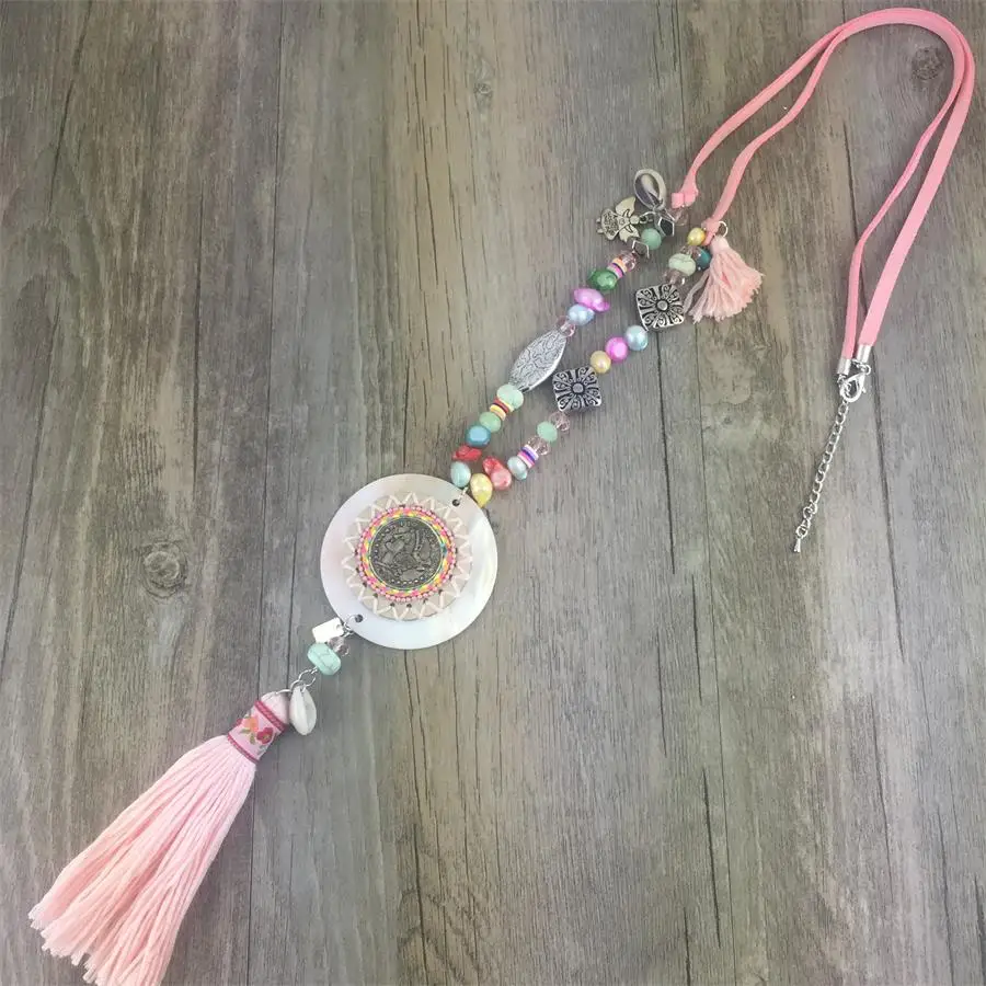 New handmade tessal pendents summer necklace boho Bohemiam long Big ... New handmade tessal pendents summer necklace boho Bohemiam long Big ...