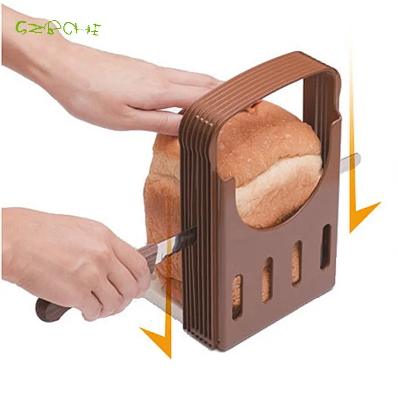 2018 Toast Bread Slicer Baked Bread Tools Sliced Toast Holder Slicing ...