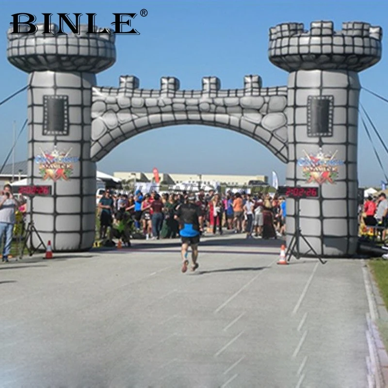 New design popular giant inflatable castle arch with retro look ...