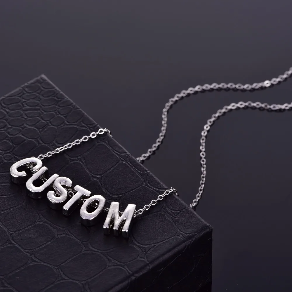 Collares con colgante de 26 letras personalizadas para mujer, joyería ...