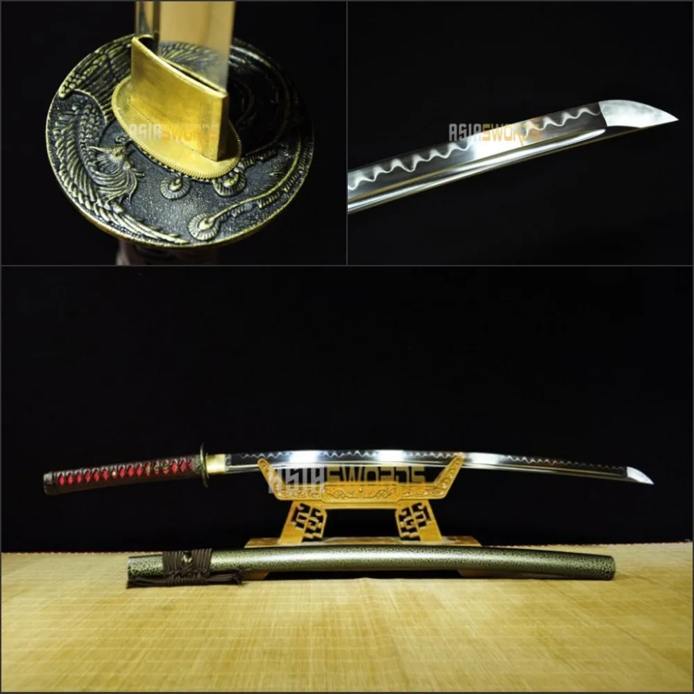 Free Sword Bag TOP Sharp Real Hand Forged T10 1095 Clay Tempered Steel ...
