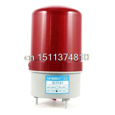 Industrial AC 110V Red LED Blinking Rotary Warning Light Bulb Signal ...