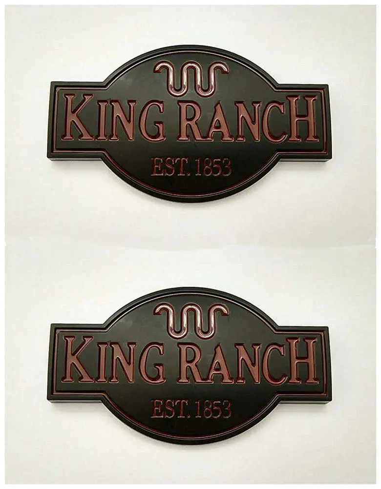 2PCS Black ABS KING RANCH Emblem Fender Badge Sticker Fit F150 F250 ...