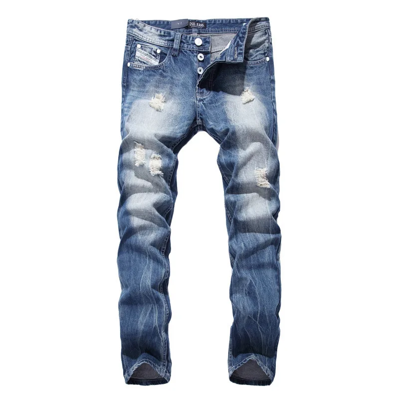 2017 Famous Dsel Brand Fashion Designer Jeans Men Straight Blue Color ...