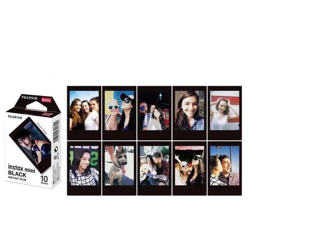 fuji film: Fujifilm Instax Mini 8 Film 10 Sheets Fuji Black edge Photo ...