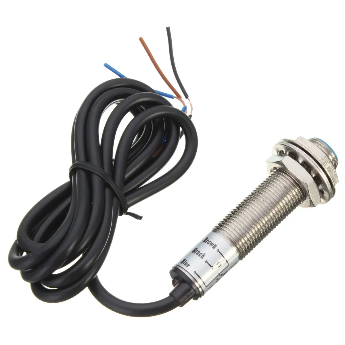 Red LED 4 Digital Tachometer RPM Speed Meter + Proximity Switch Sensor ...