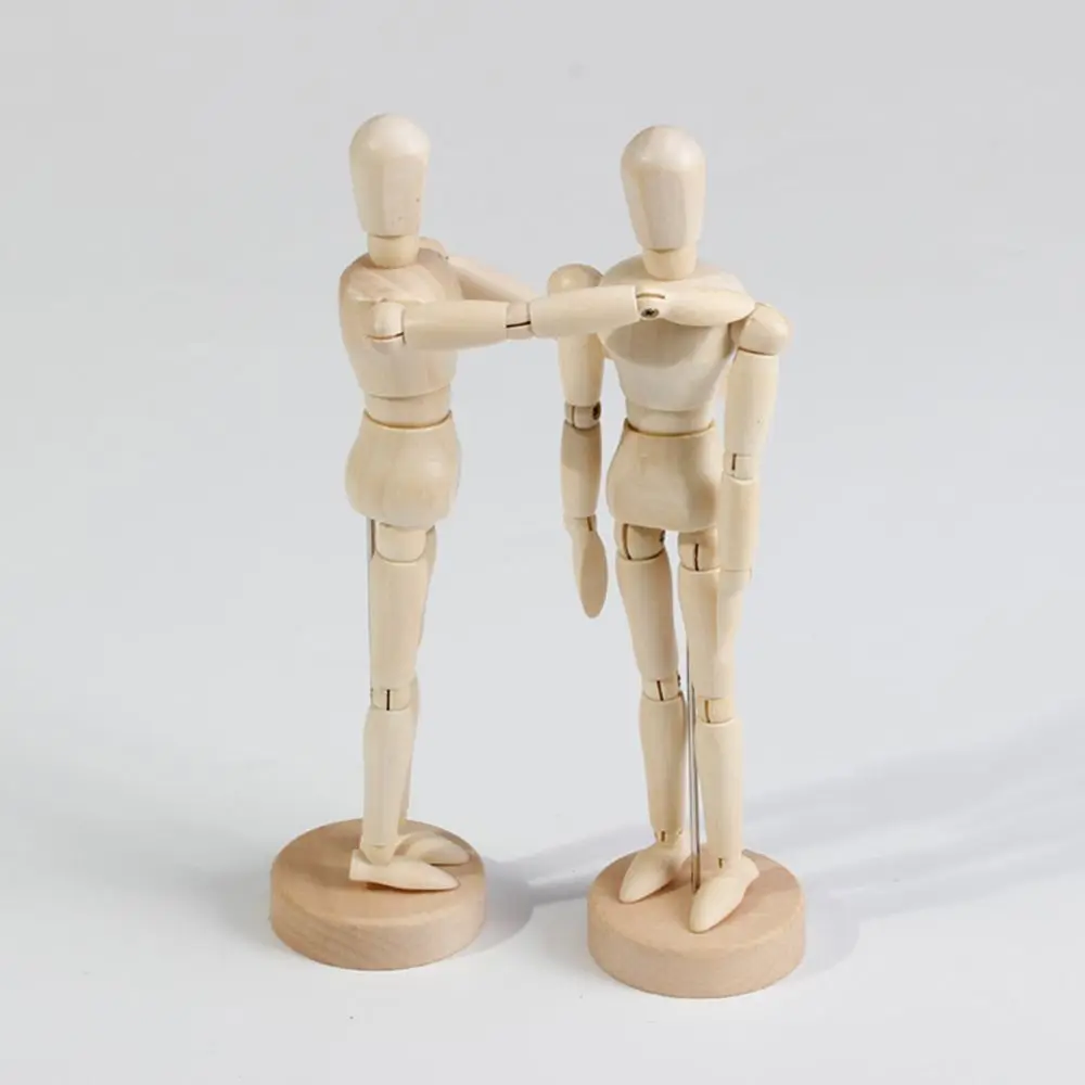 Hot Sale 12cm Wooden Man Model Artist Movable Limbs Doll Male Wooden ...