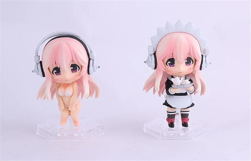 Kawaii Anime Super Sonico Working Set Ver. Painted PVC Action Figures ...