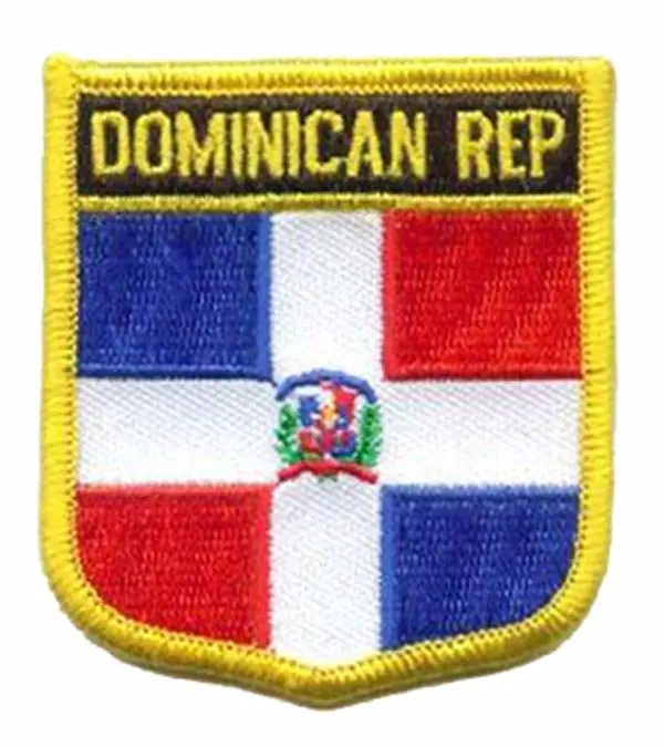 Embroidered-Dominican-Country-Patch-Made-by-Twill-with-Merrow-Border ...