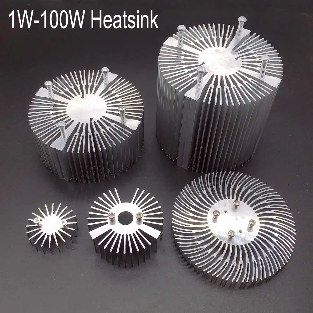 Round D133mm Pre drilled led pin fin heatsink fit for Cob cxb3590 ...