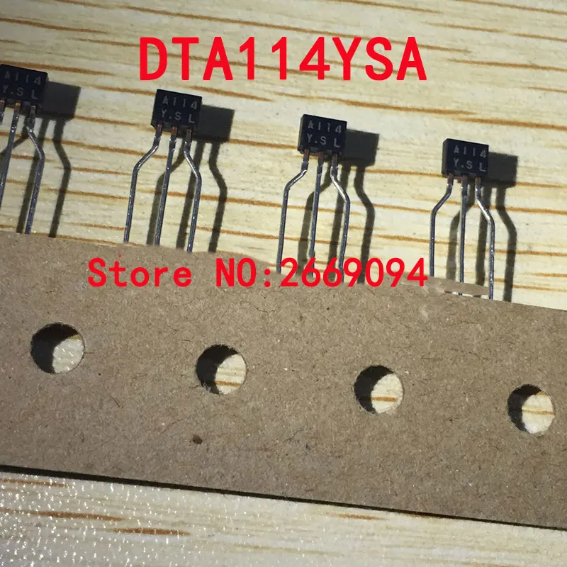 50 uds/100 Uds DTA114YSA DTA114YS DTA114 A114YS A114 TO92S Digital ...