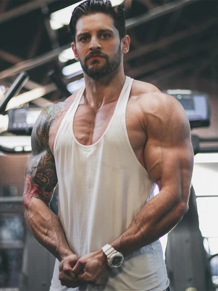 Muscleguys-Plain-Gyms-Vest-Bodybuilding-Clothing-Fitness-Men-Solid ...
