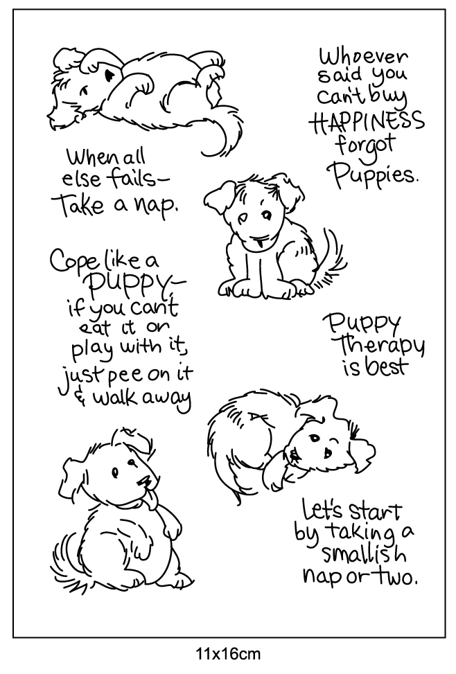 Dog-stamp-Clear-Stamp-for-Scrapbooking-Transparent-Silicone-Rubber-DIY ...