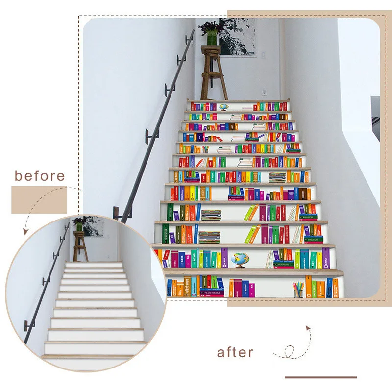 Stickers Room Decoration Deroration DIY Vinyl Staircase Stair Riser ...