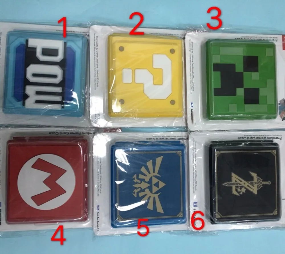 6 colors 12in1 For NS Game Card Case Storage Box For Nintend Switch ...
