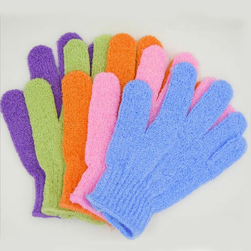 1pc Bath Glove Exfoliating Wash Skin Spa Massage Body Scrubber Cleaner Shower Gloves Foam Bath