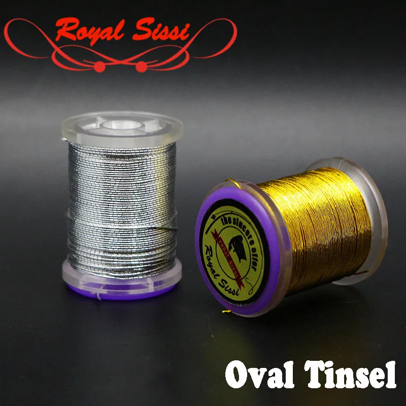 2spools metallic oval tinsel gold &silver oval french tinsel fly tying ...