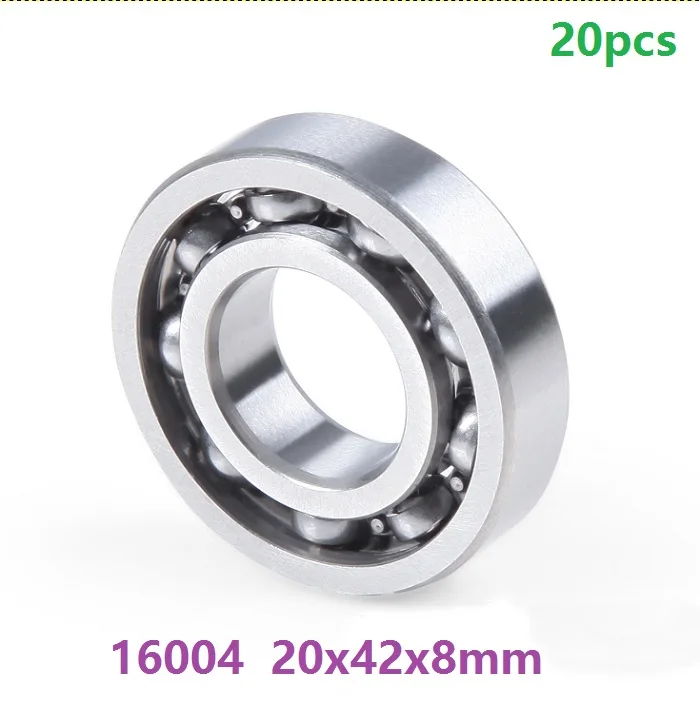 20pcs/lot bearing 16004 open type 20x42x8 mm Deep Groove Ball bearing ...