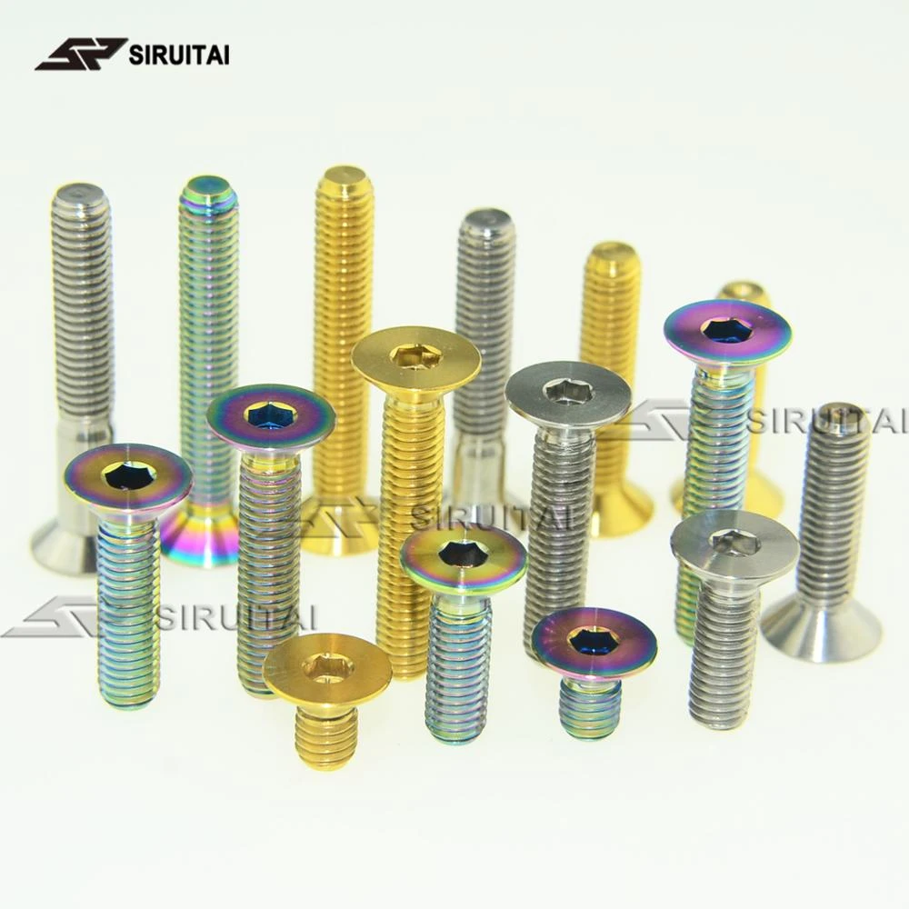 Titanium bolt M6X10/15/20/25/30/35/40mm countersunk titanium bolt six ...