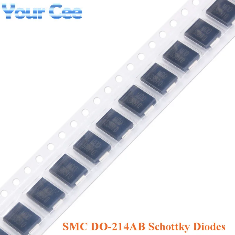 100 PCS SMC DO 214AB SMD ไดโอด Schottky SS510 SS310 SS56 SS54 SS36 SS34 ...