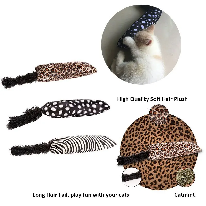 Funny Interactive Fancy Catnip Cat Toy Long Hair Tail Cat Mint Toys For ...
