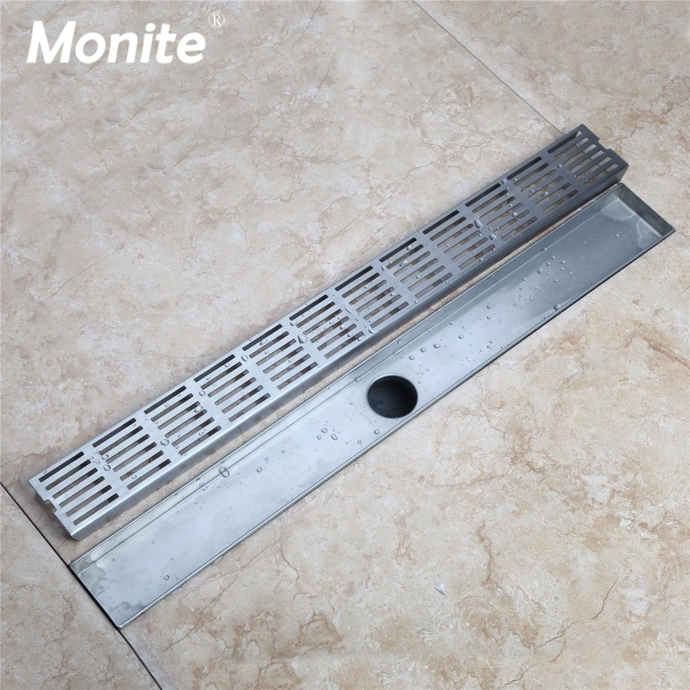Luxury Bathroom Drains Rectangle Type 304 Stainless Steel Bathroom ...