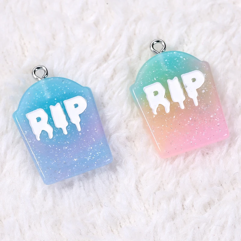 10pcs-lot-Rip-Charms-Resin-Cabochons-Flatback-Glitter-Accessories-for ...