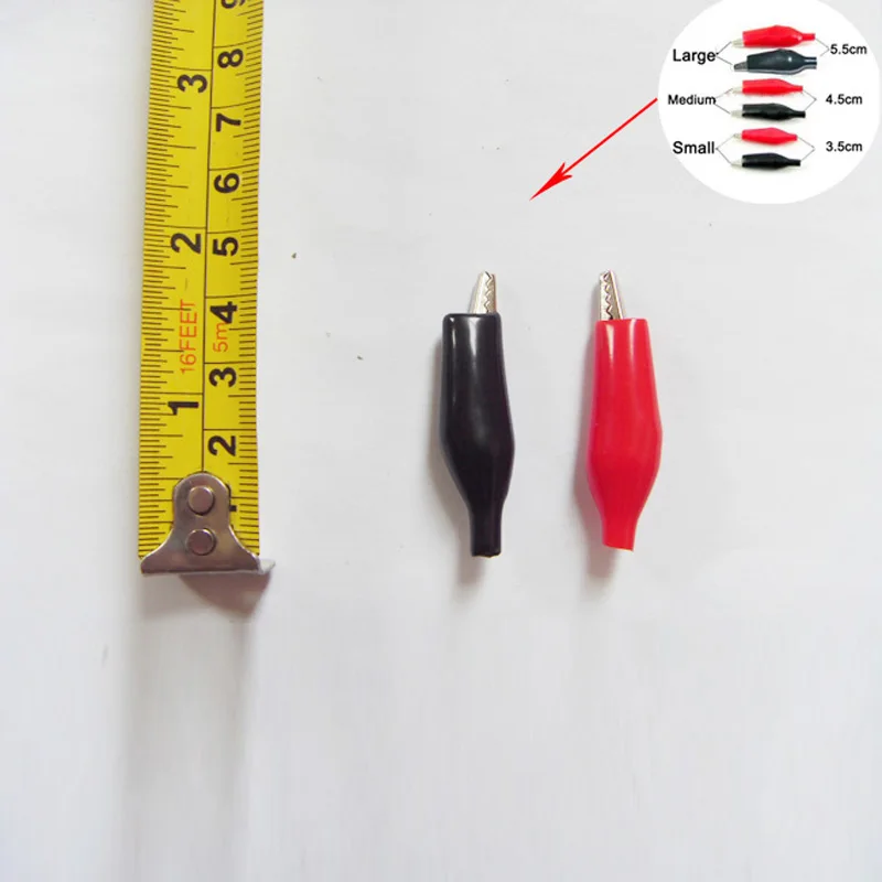 100pcs Alligator Clip Medium Size 45mm/4.5cm Crocodile Test Clip Red ...