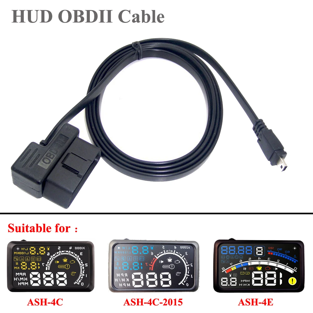 Best Wire OBDII Mini USB Cable Noodle 16Pin 16Core For HUD OBD 16 Pin ...