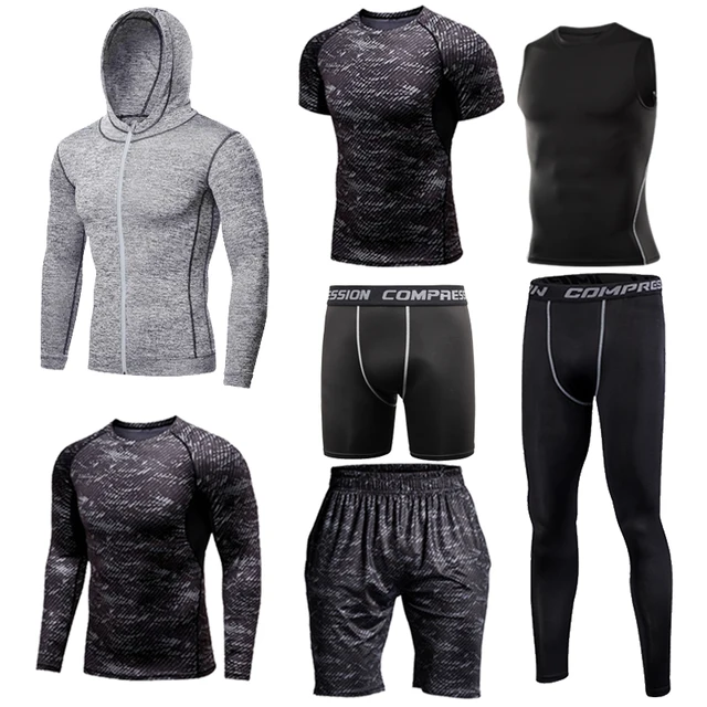 7 in 1 Men's Sports & Fitness Set - Men's Fitness Apparel, Performance ...