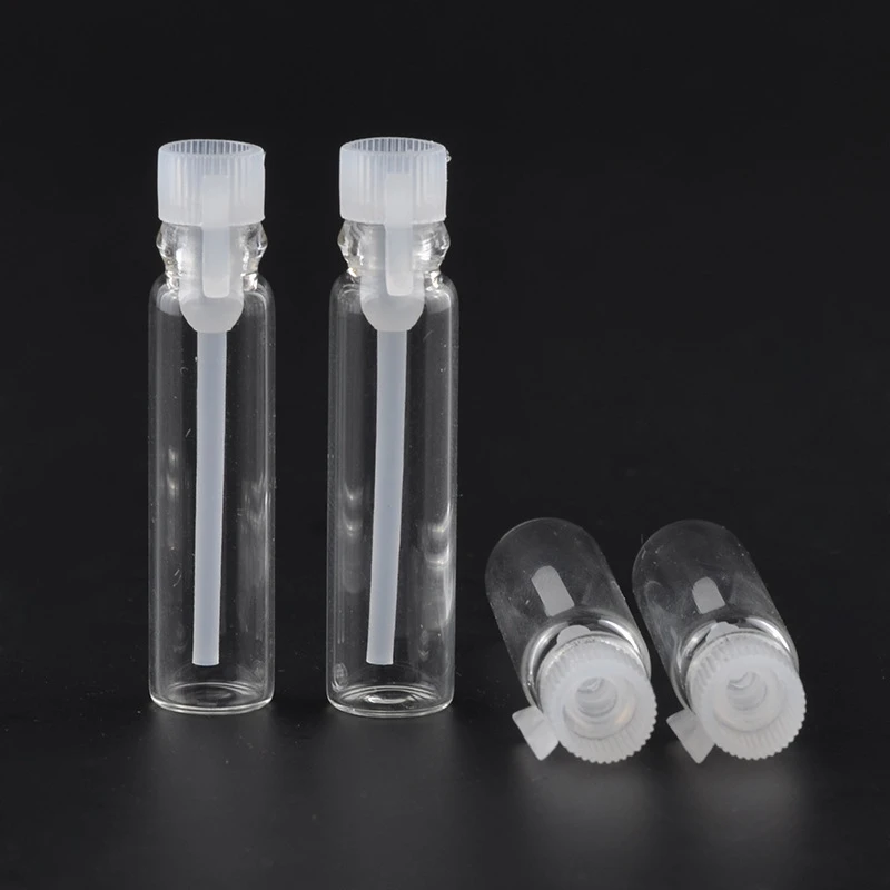 100 Pcs 1/2/3 Ml Empty Mini Glass Perfume Small Sample Vials Perfume ...