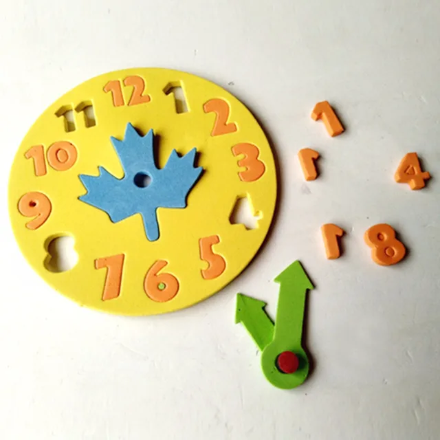 Foam Number Clock Puzzle Clock Learning Toys Early Education Fun Jigsaw ...