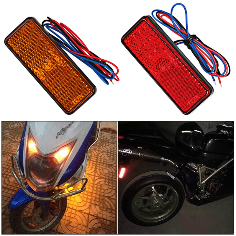 Urbanroad Universal Red 12v Motorcycle Rear Tail Brake Stop Light Truck ...