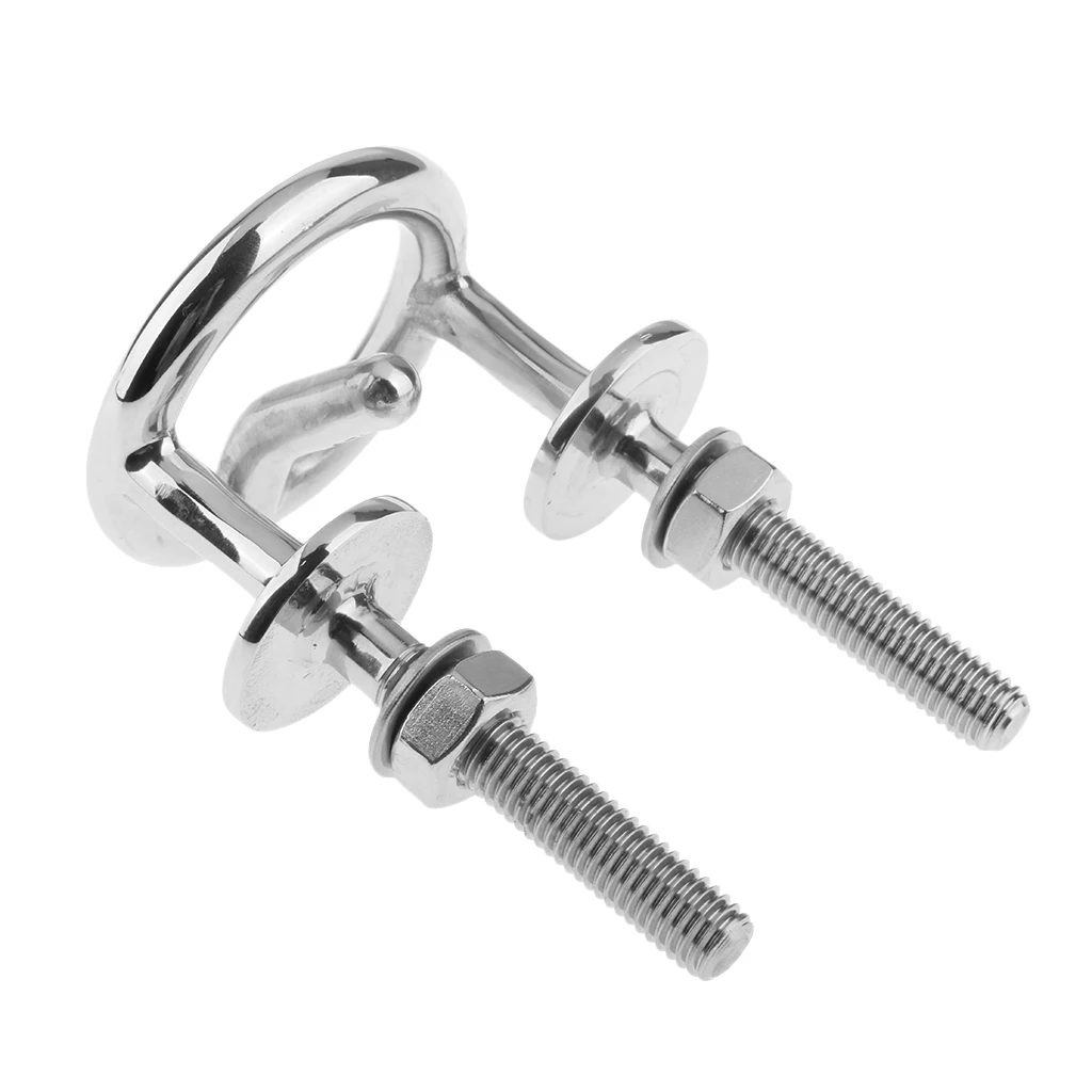 Best Price Stainless Steel Transom Mount Tow Eye 2.5'' Ring Hitch Hook ...