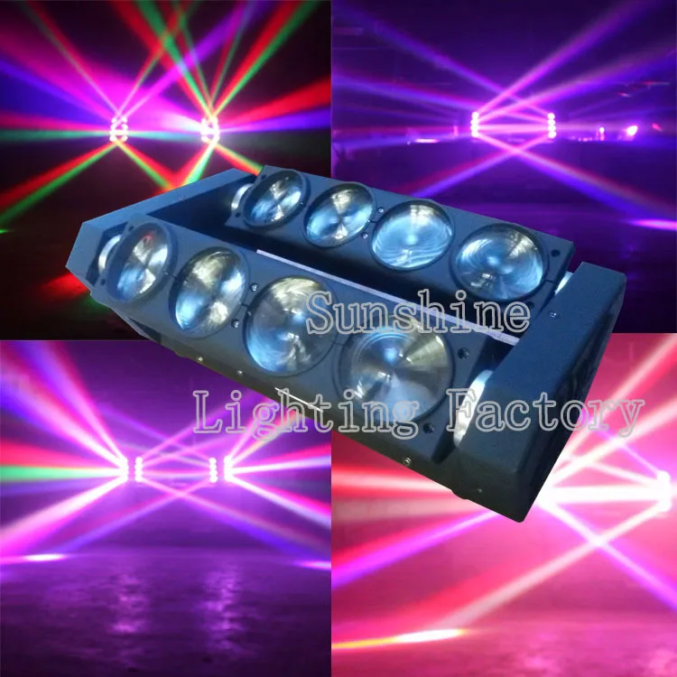 New 8x10W RGBW 4in 1 Spider Beam Moving Head Light, 8*10W Quad Beam ...