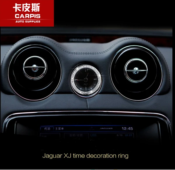 Silver/gold Chrome Car Time Ring Decoration Cover Trim Car Auto Clock ...