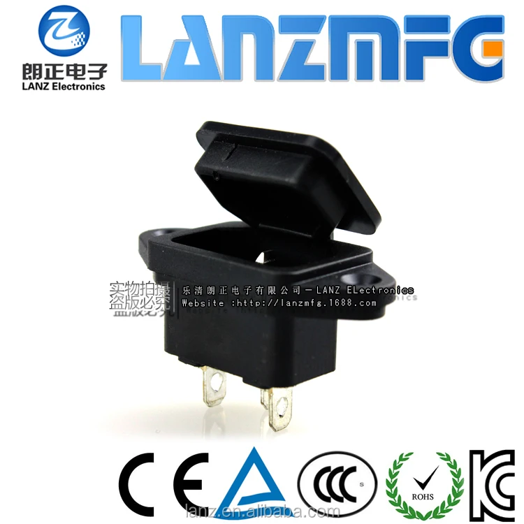 IEC Power Socket with waterproof cover,PVC cover ,terminal brass, Rohs ...