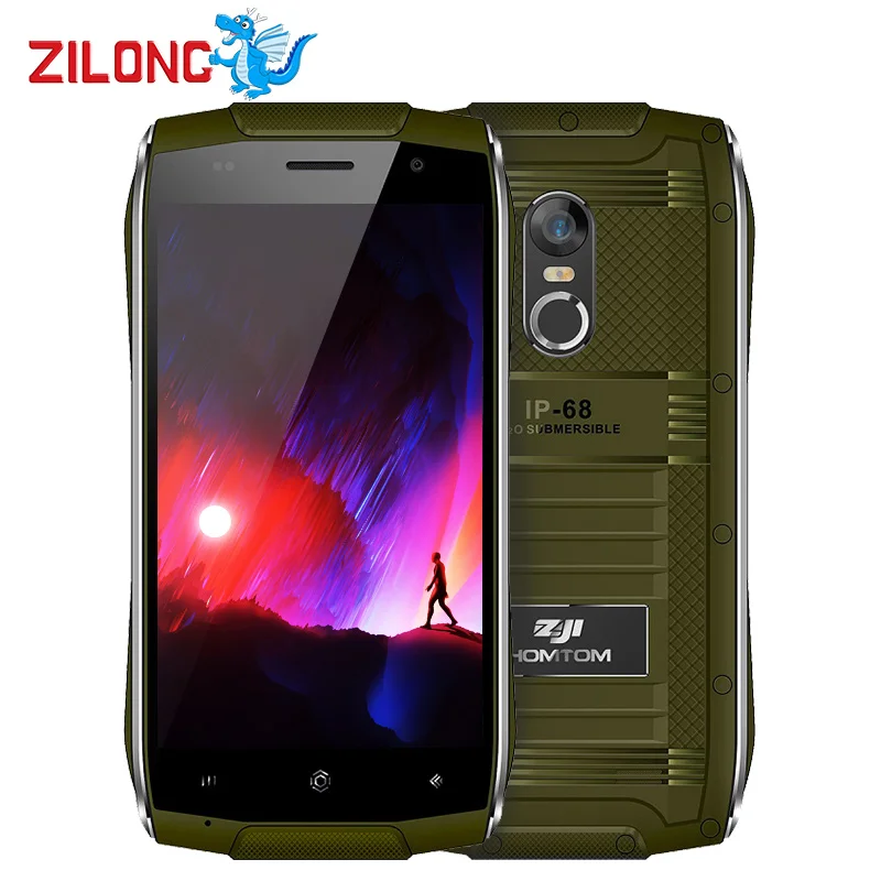 IP68 Waterproof HOMTOM ZOJI Z6 Mobile Phone MT6580 Quad Core 1.3GHz ...